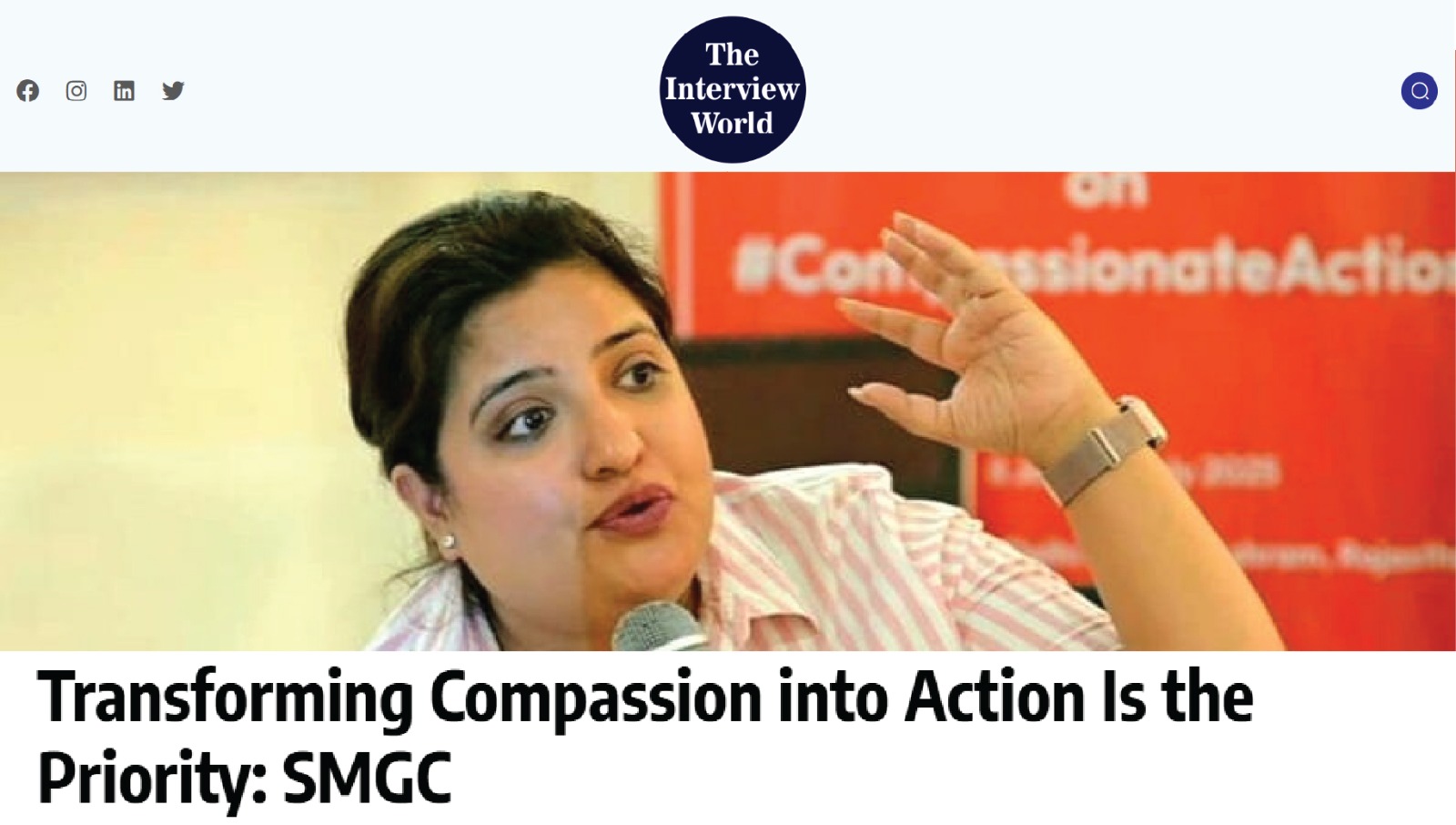 Transforming Compassion into Action Is the Priority: SMGC - Satyarthi ...